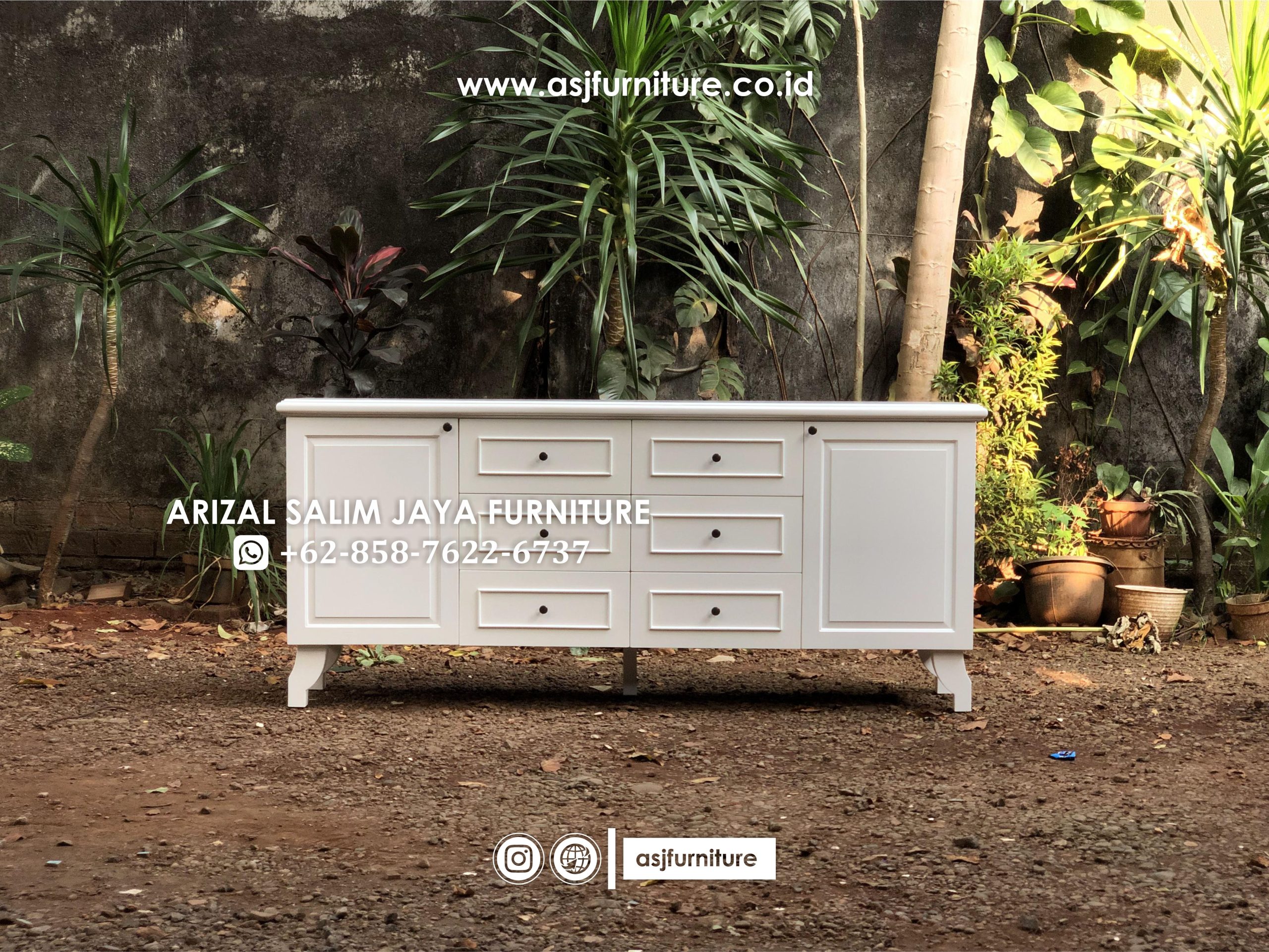 Buffet Modern Putih Minimalis - Furniture Jepara